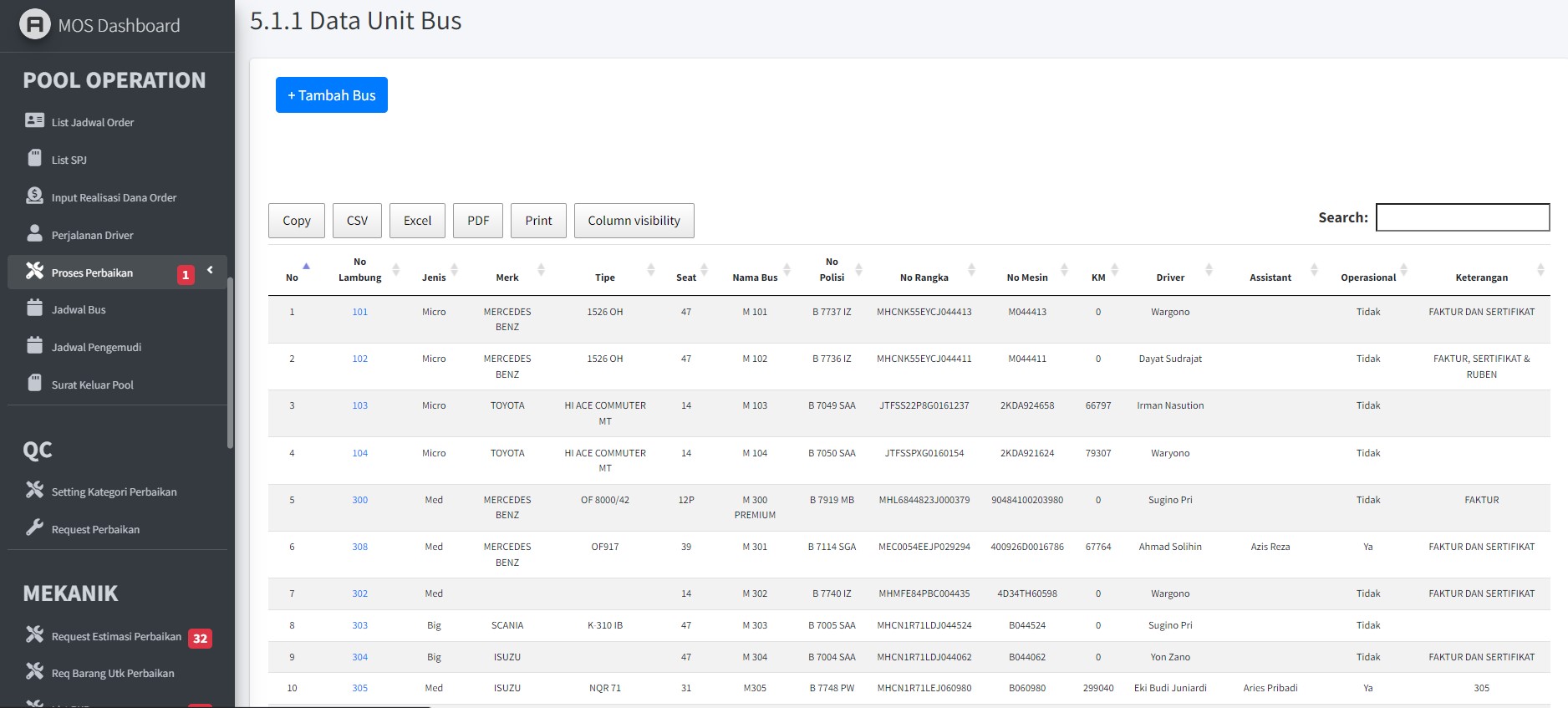Tour Bus Reservation